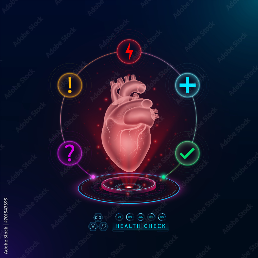 Medical health care. Examine heart functions to diagnose disorder ...