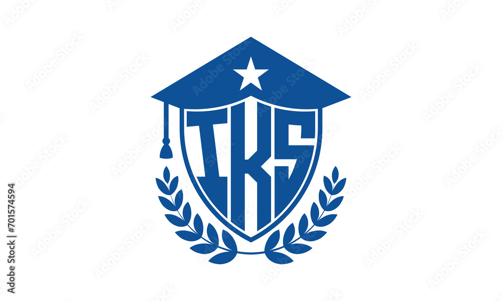 IKS three letter iconic academic logo design vector template. monogram ...