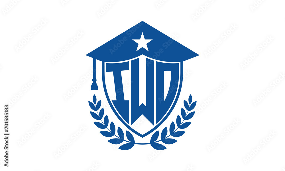 Vector de Stock IWO three letter iconic academic logo design vector ...