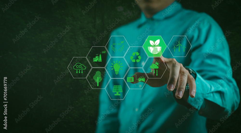 Earth Day Carbon Net Zero Concept Renewable Nature Sustainable Glass ...