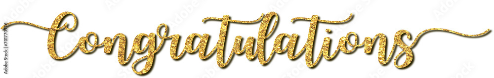 Congratulations hand lettering in gold glitter Stock Illustration ...