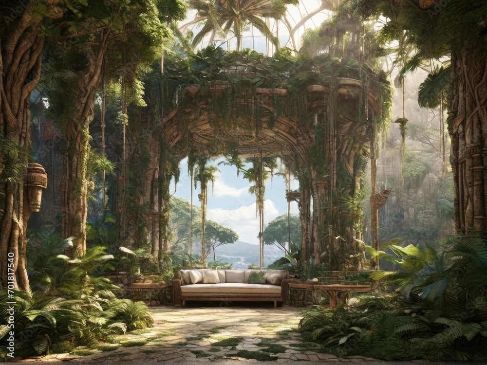 a beautiful jungle landscape hd, hyper realistic wallpaper, jungle ...