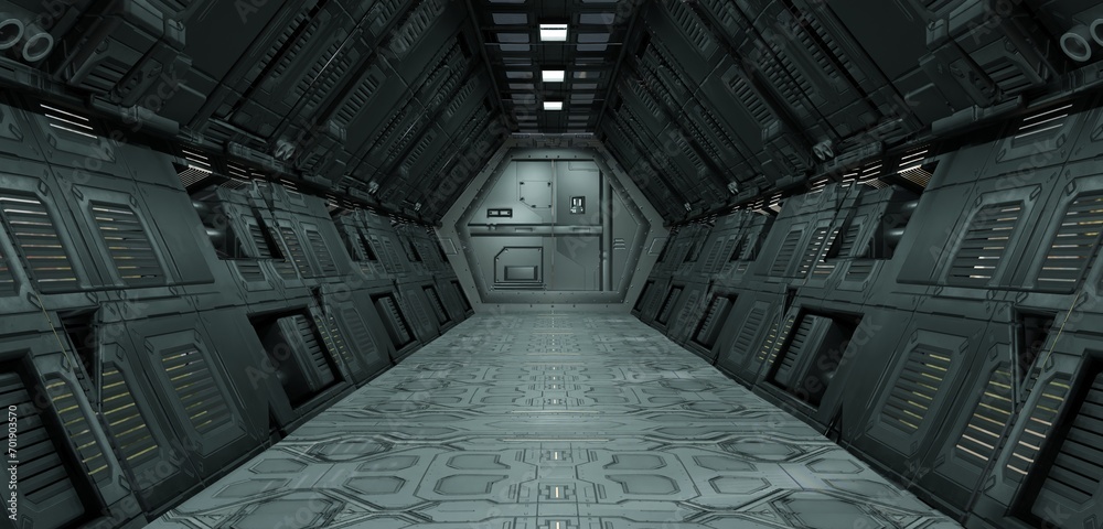 Ilustración de Stock Sci Fi Tunnel Futuristic Showroom Pipe Technology ...