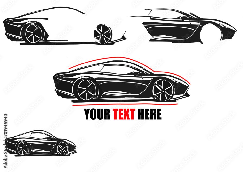 High Quality vector car design for designers and cars business card ...