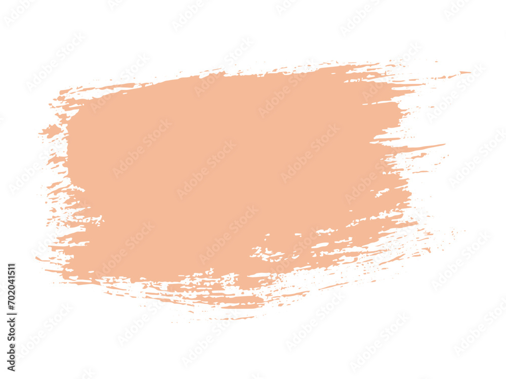 Color of the Year 2024 peach fuzz sample Vector paint brush spot Hand ...