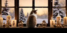 Christmas Cat Greeting Free Stock Photo - Public Domain Pictures