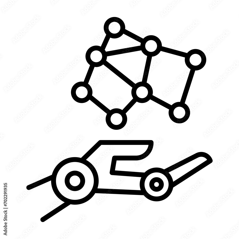 Bionics and Myoelectric Prosthetics concept, prosthetics advancing vector line icon design ...