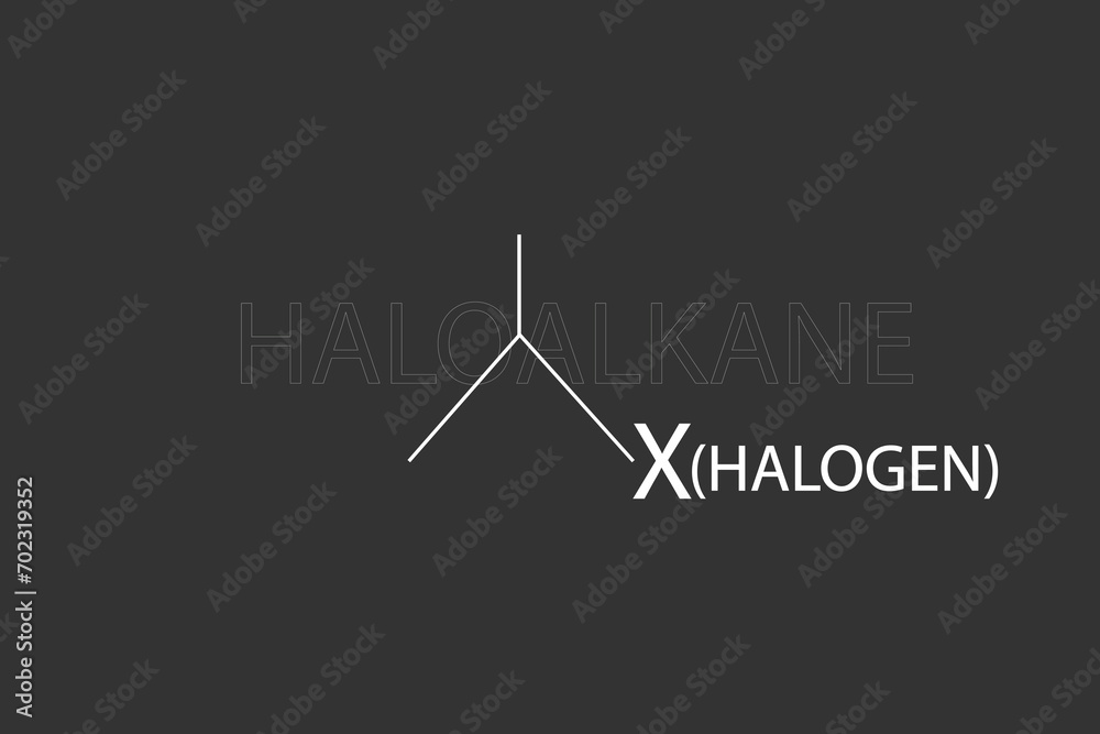 Haloalkane molecular skeletal chemical formula Stock Vector | Adobe Stock