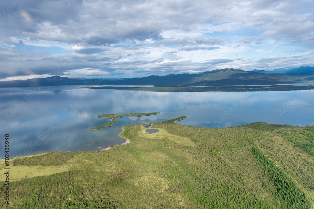 Small ponds along the shoreline of Lake Clark in Lake Clark National ...