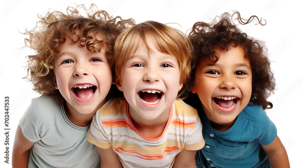 Happy kids having fun, cut out Stock Photo | Adobe Stock