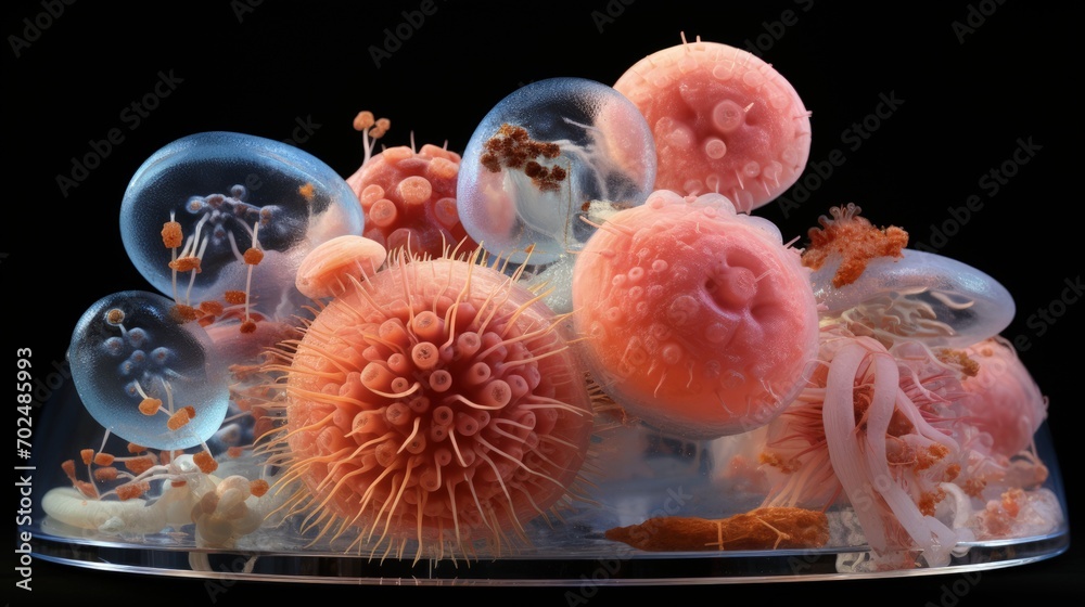 Bacteria, microscopic unicellular organisms, microorganism, under ...