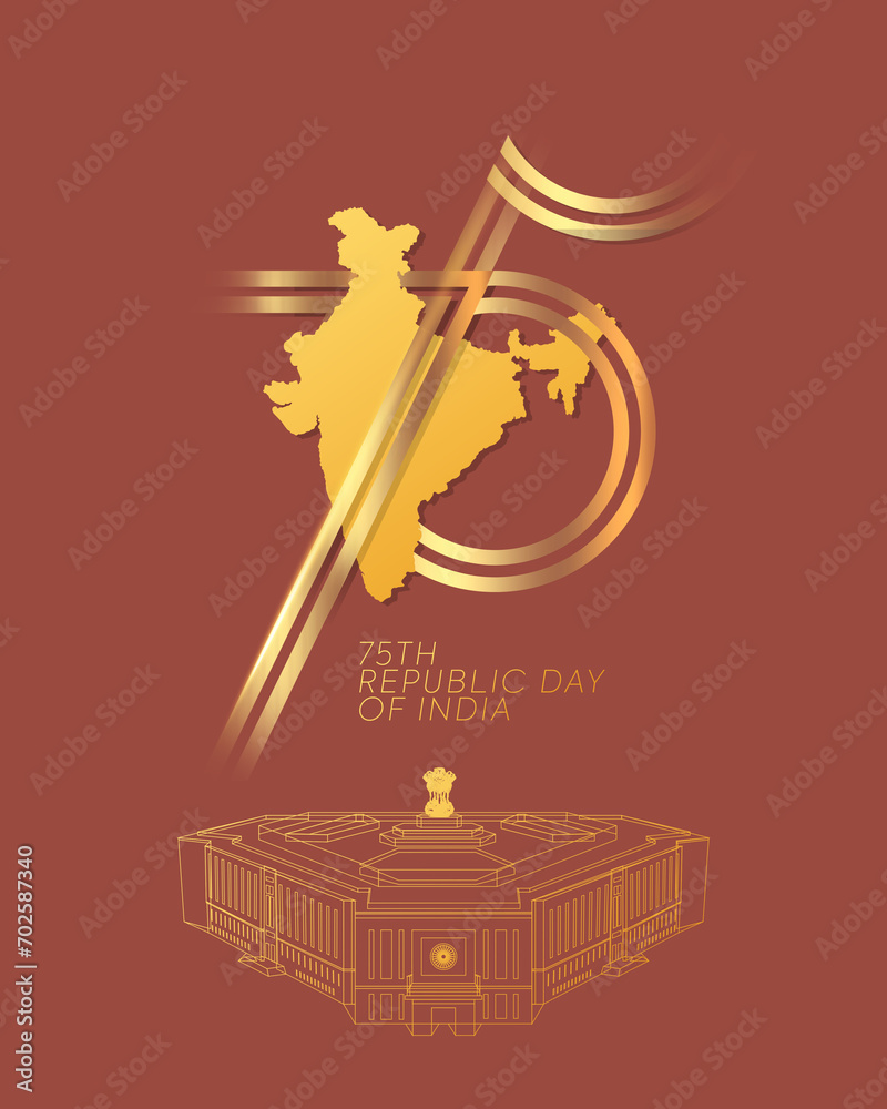 Happy Republic Day of India. 26 January. A creative and conceptual ...