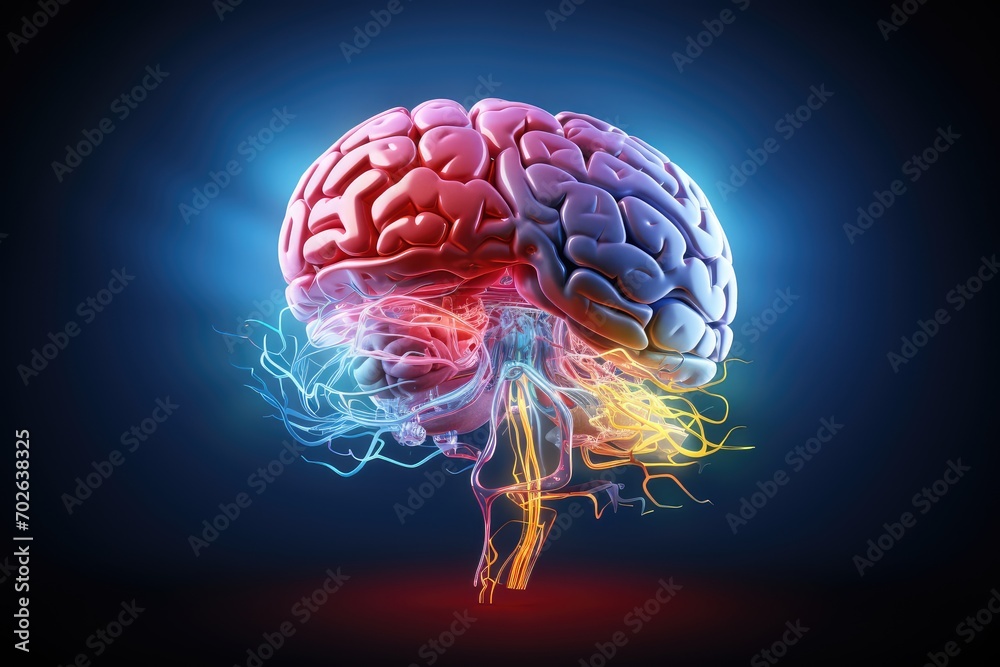 Brain Neurons excitatory, inhibitory functions. Glial cells, astrocytes ...