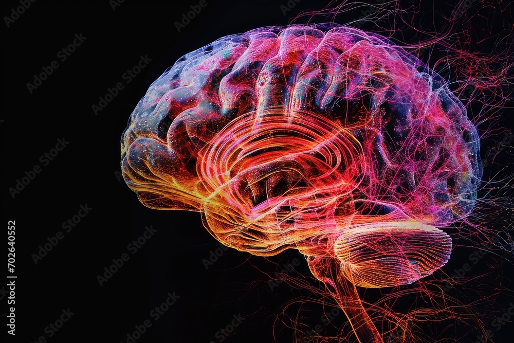 Brain inspired fractal fire: surreal illustration, wallpaper art ...