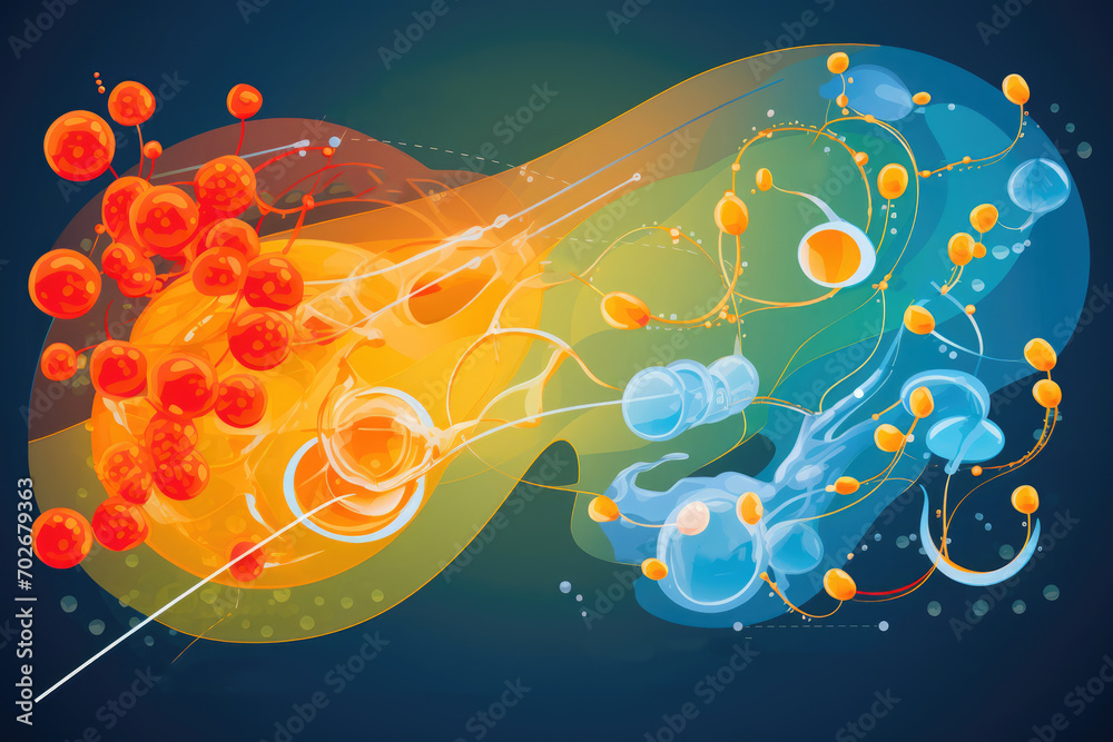 Diagram showing the process of glucose absorption in cells with and ...