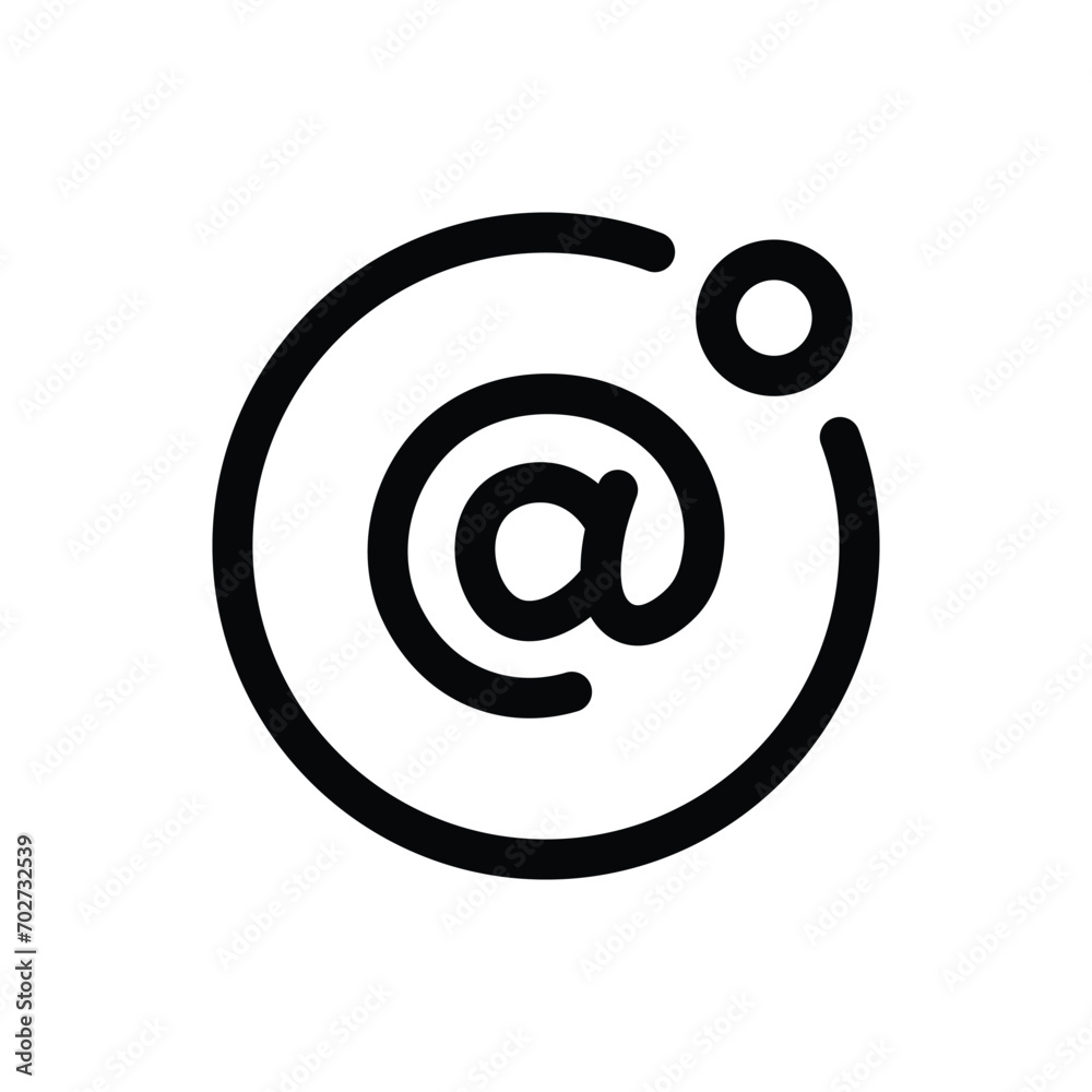 Mention icon in trendy outline style isolated on white background ...