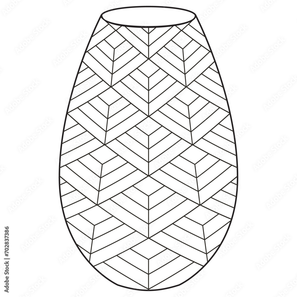 Outline vase, vector linear. Vase pottery, ancient pot greek ...