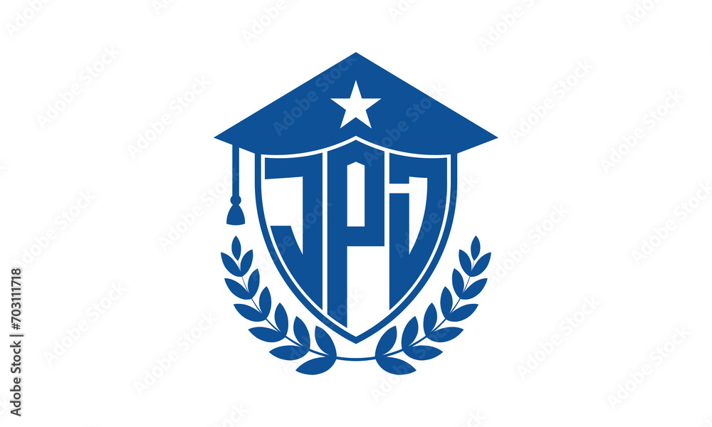 JPD three letter iconic academic logo design vector template. monogram ...