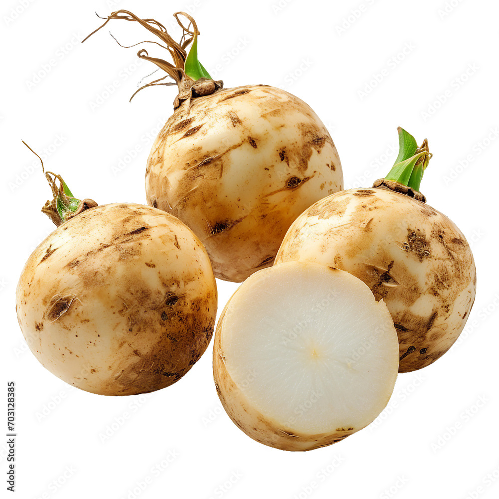Jicama, PNG file, isolated image Stock Photo | Adobe Stock