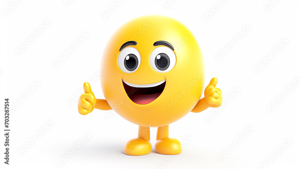 Presenting stand emoji isolated on white background greeting emoticon ...