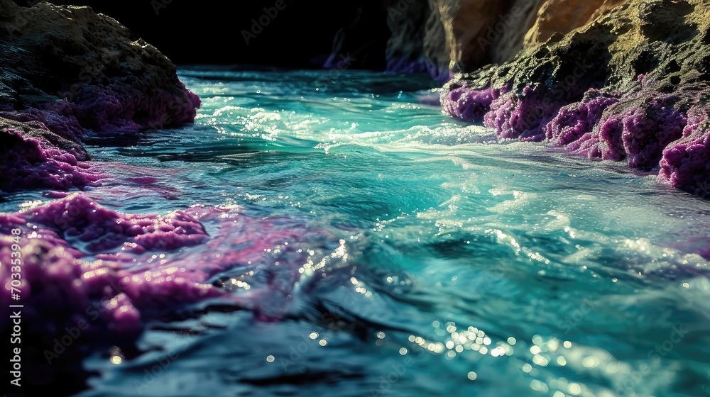 Ilustración de Stock Discover the Enigmatic Beauty of the Purple River ...