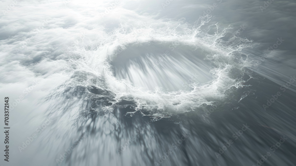 Ethereal Halo In Clouds. Woven from the Fabric of Clouds. Celestial ...