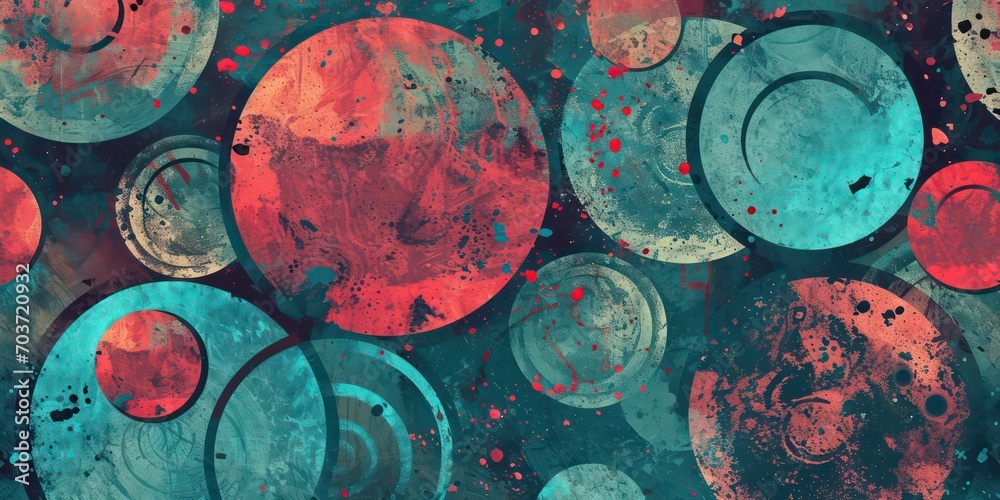 Abstract Art Pattern with Colorful Circles in colorful, Featuring a ...