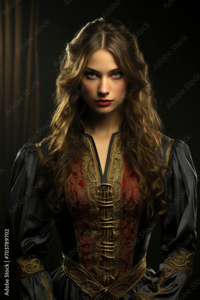 In the mystical realm of fantasy, a valkyrie, a heroic woman warrior ...