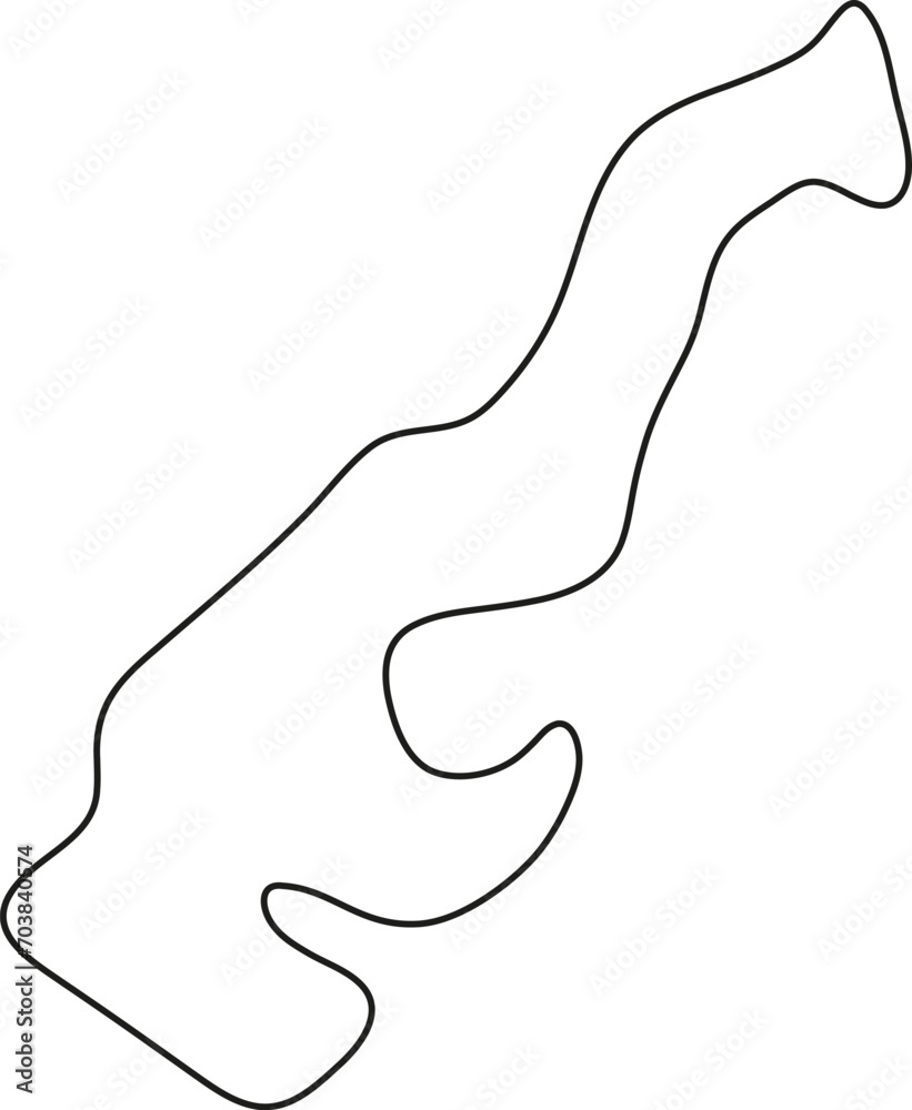 Map of Monaco. Country map outline vector illustration Stock Vector ...