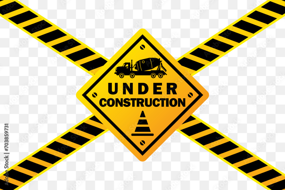 under construction sign for working area warning tape printable signs ...