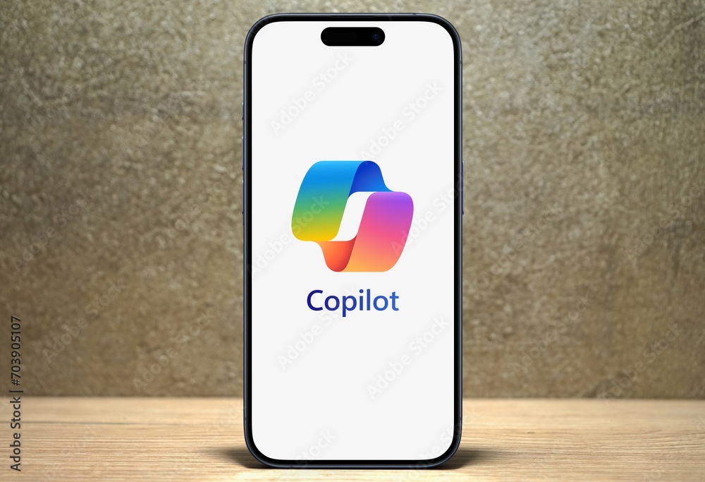 Stock-Foto „Microsoft Copilot Logo shown on a modern smartphone ...