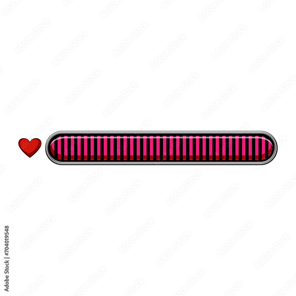 pixel health bar cartoon. energy level, ui interface, loading hemeter ...