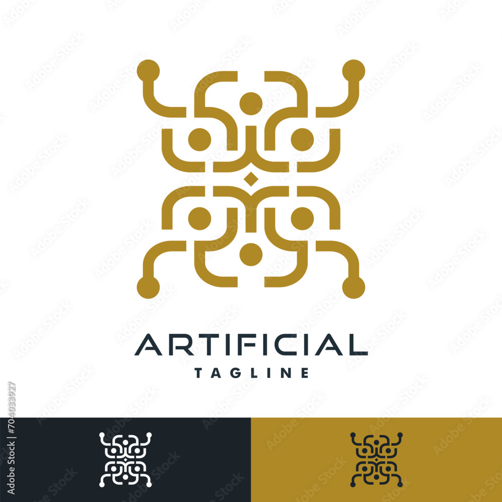 Elegant Tech Fusion: Abstract, Bold, and Minimalist Vector Design for a ...