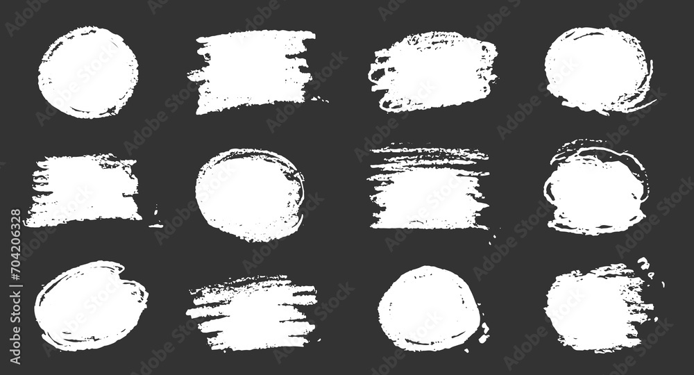 Chalk texture stain set. Hand drawn chalk background doodle effect ...