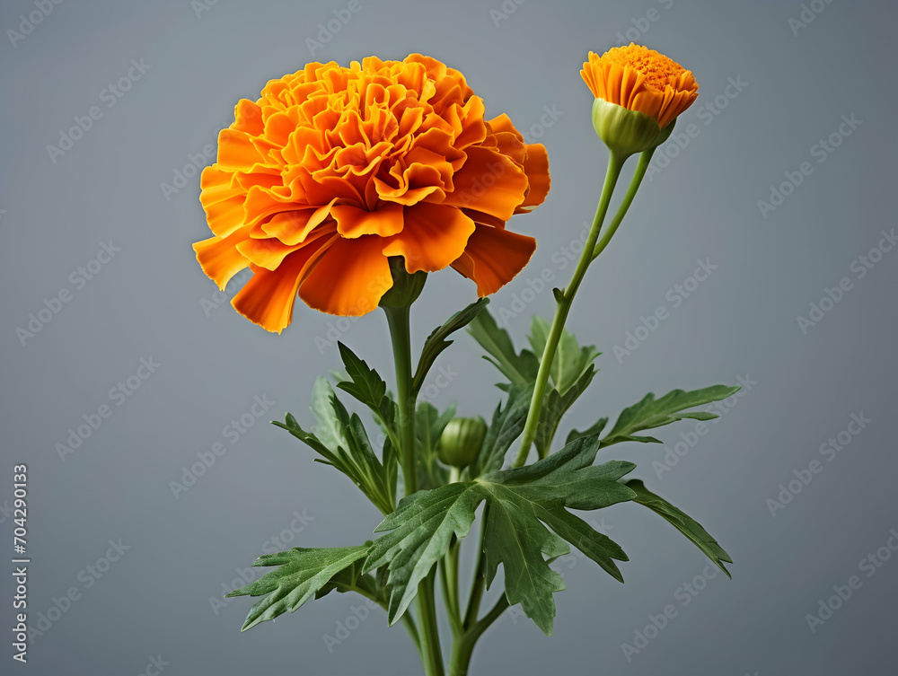 Marigold flower in studio background, single marigold flower, Beautiful ...