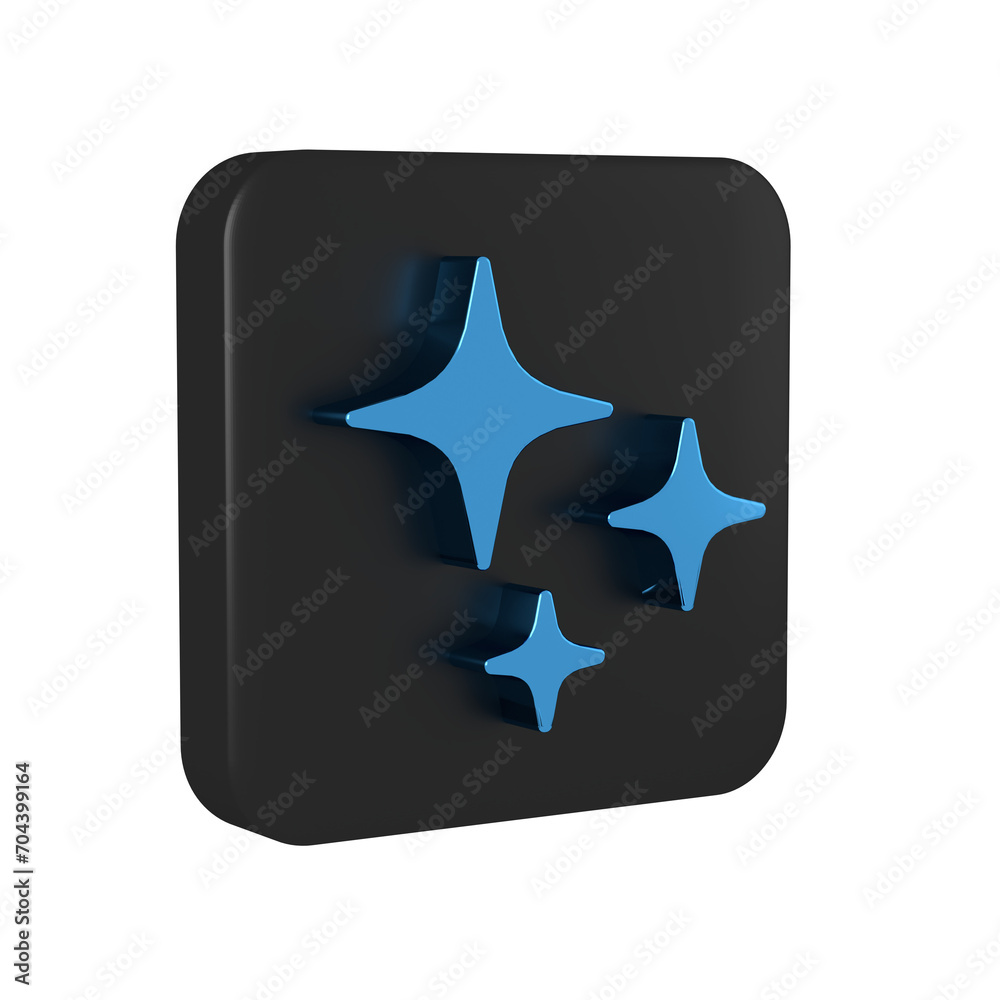 Blue Falling star icon isolated on transparent background. Shooting ...