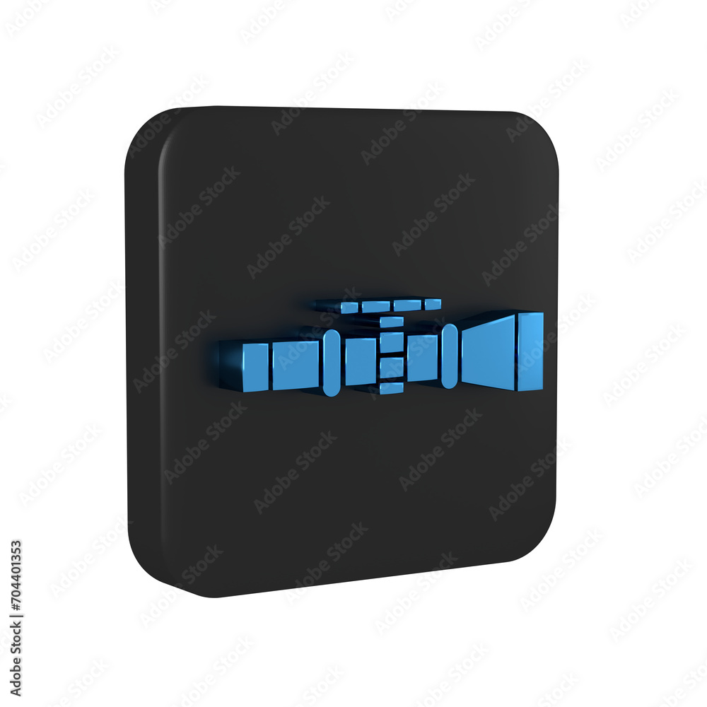 Blue Sniper optical sight icon isolated on transparent background. Sniper scope crosshairs ...