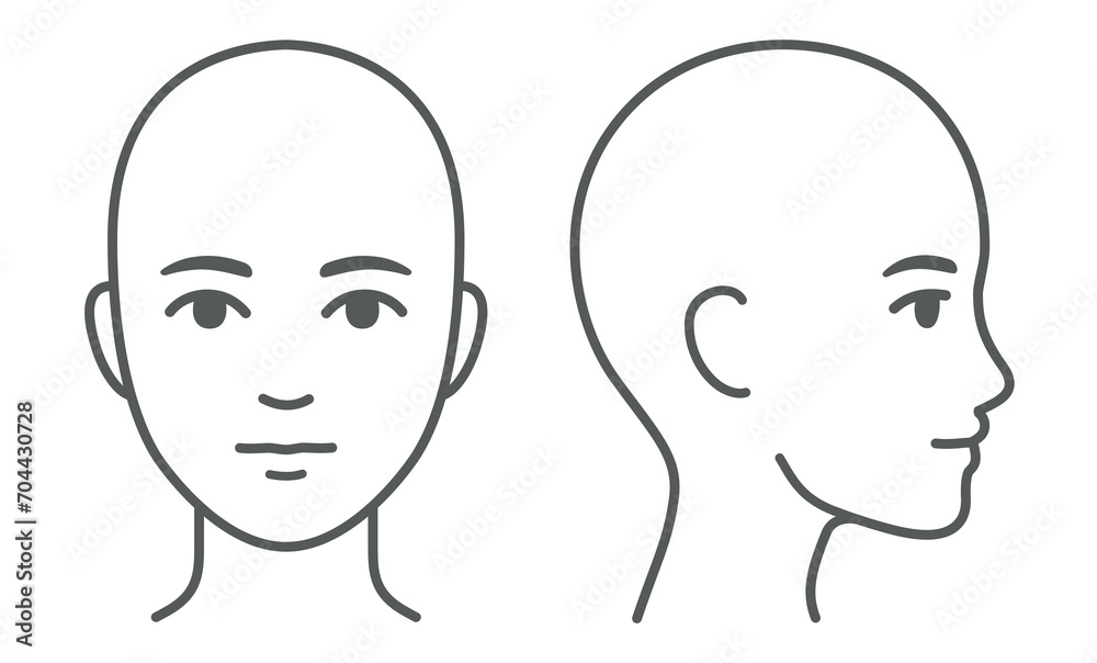 blank face portrait template