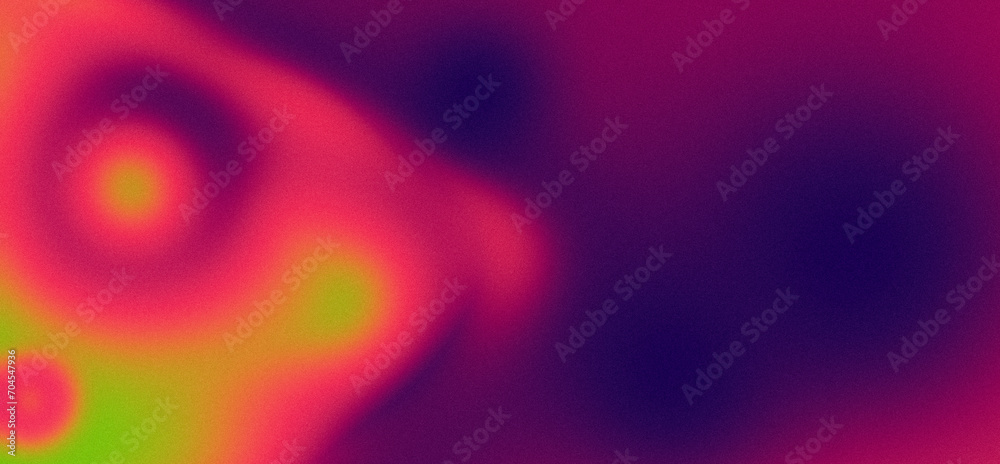 Vibrant color gradient background with noise and glass texture effect. Blurred heatmap colors ...