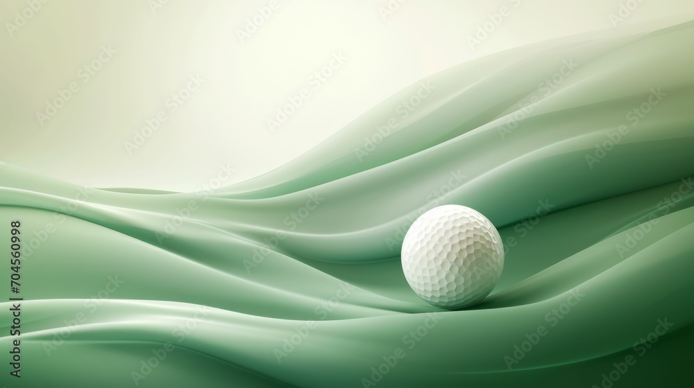 Precision and skill in golf, abstract golf ball trajectory over a ...
