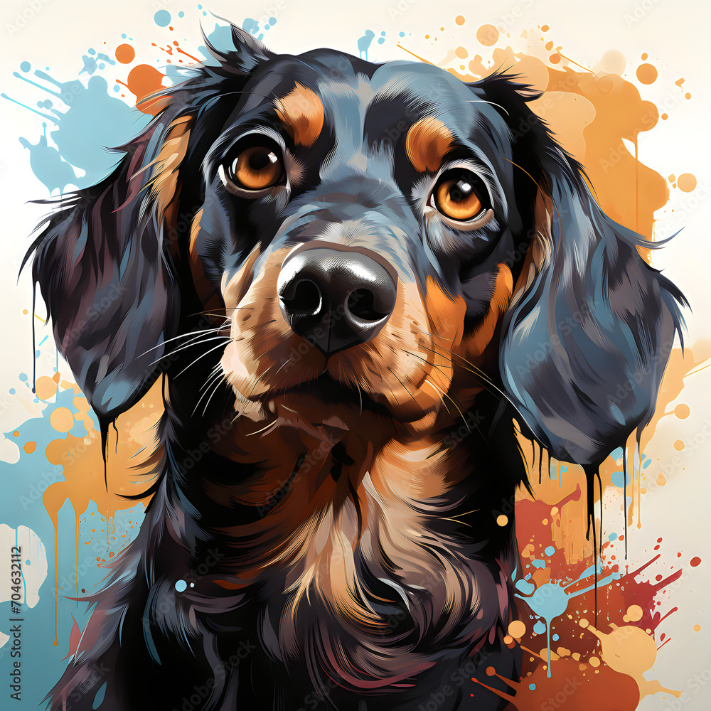 Photo Stock Assorted Dog Clipart in Color Splash, Dogs Clipart, Dog ...