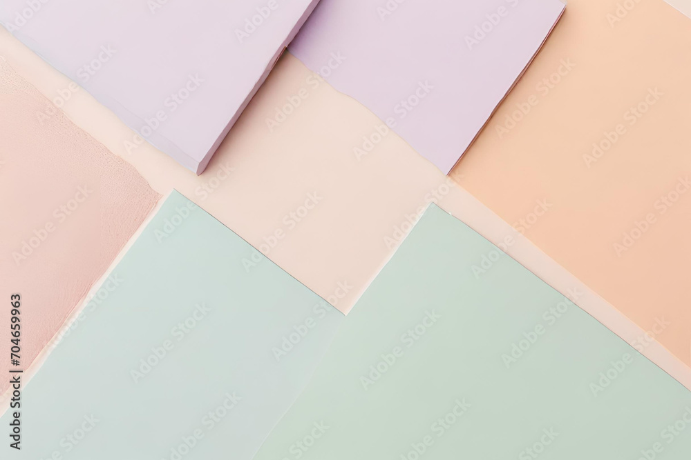 Illustration Stock Pastel-colored blocks arranged in a balanced and ...