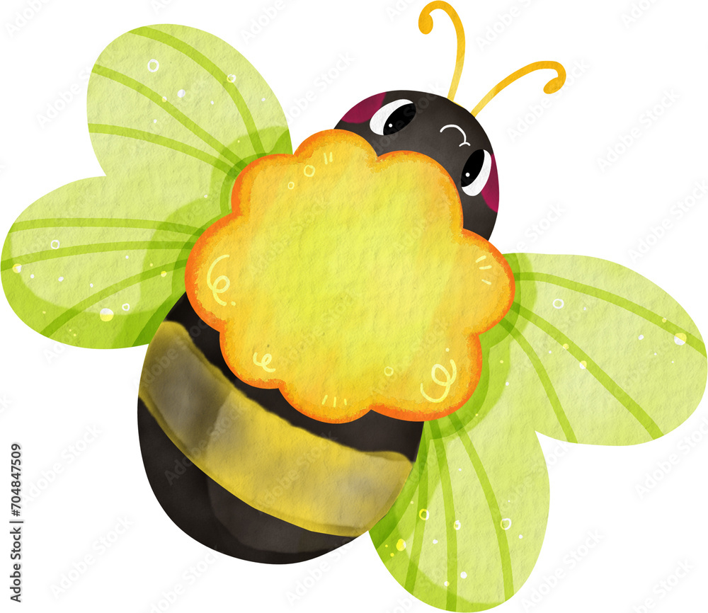 watercolor bee insect clip art transparent illustration png Stock ...