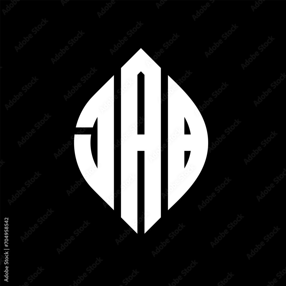 Image vectorielle Stock JAB circle letter logo design with circle and ...
