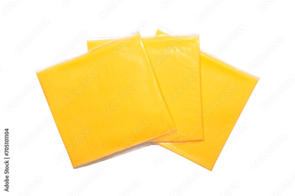 Processed cheese for making hamburgers and cheeseburgers, wrapped in ...
