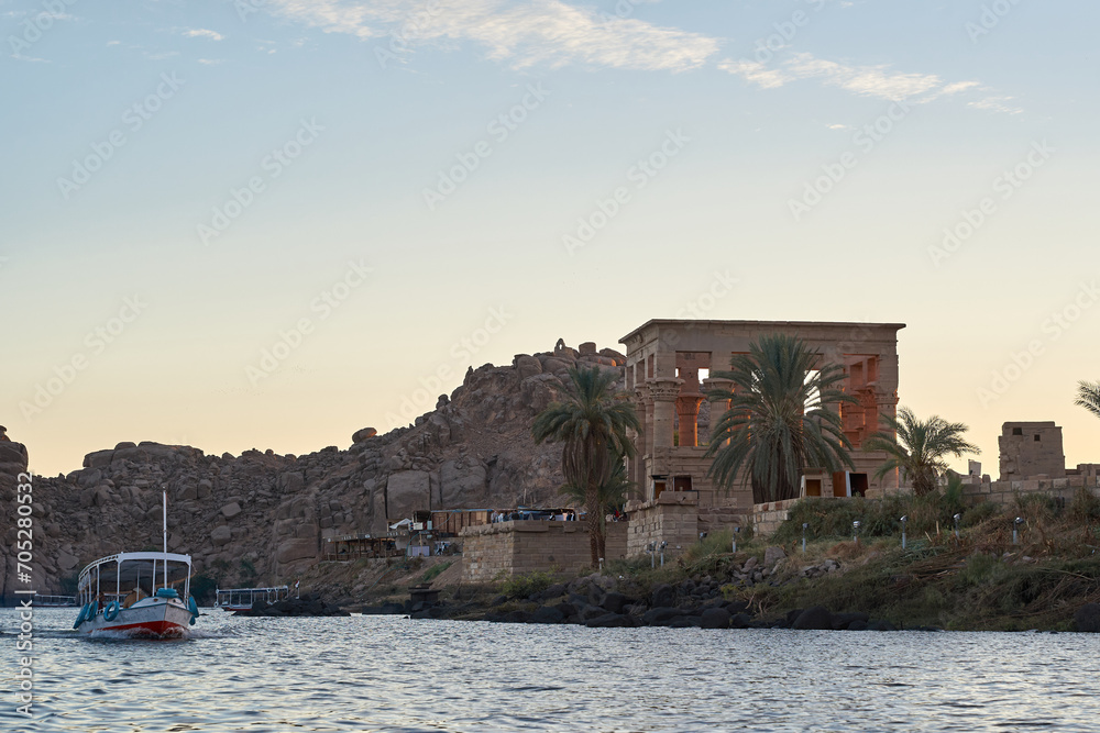 The ancient and historical Philae Temples complex in Aswan, which was ...