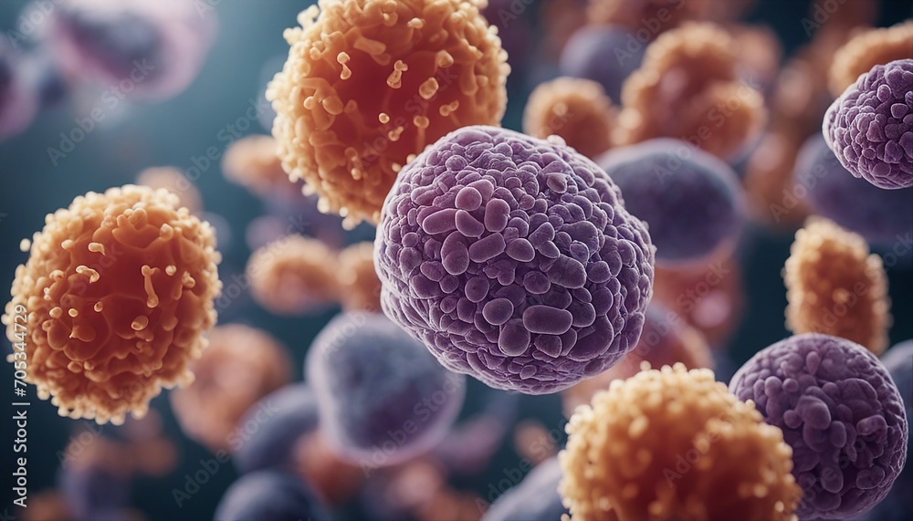 Microscopic View of Bacteria Cluster Stock Illustration | Adobe Stock
