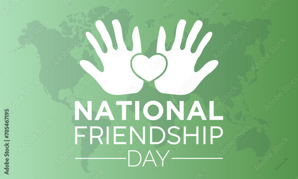 National Friendship Day February celebrated on 11th February. Vector ...