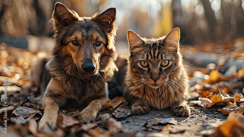 Dog Cat Best Friends Playing Together, Desktop Wallpaper Backgrounds ...