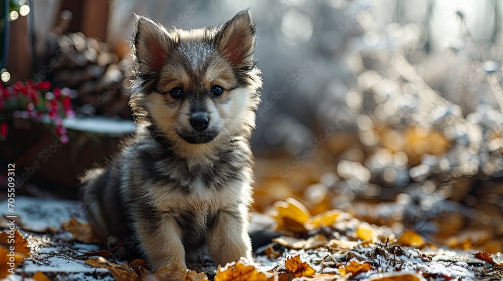 Adorable Fluffy Pomsky Dog Pup Sitting, Desktop Wallpaper Backgrounds ...